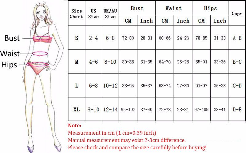Womens Padded Push Up Bikini Set Beach Swimsuit Bathing Suit Beachwear Swimwear Ebay